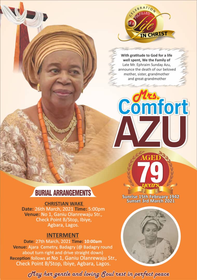 NOLLYWOOD STAR, EDITH-JANE AYALOGU LOSES MUM - theBladeNG