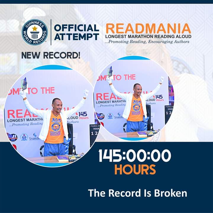 NIGERIA’S JOHN OBOT SETS NEW GUINNESS WORLD RECORD FOR READ-ALOUD ...