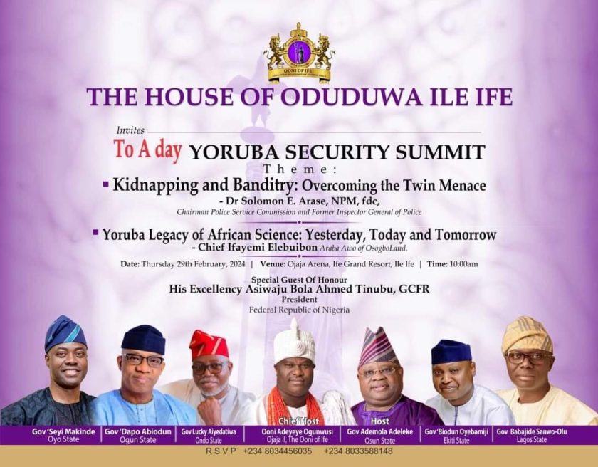 OONI CONVENES YORUBA SECURITY SUMMIT, HOSTS TRADITIONAL RULERS ...